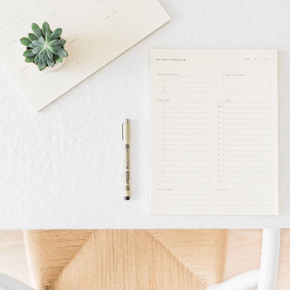 Daily Overview Notepad | Ramona & Ruth