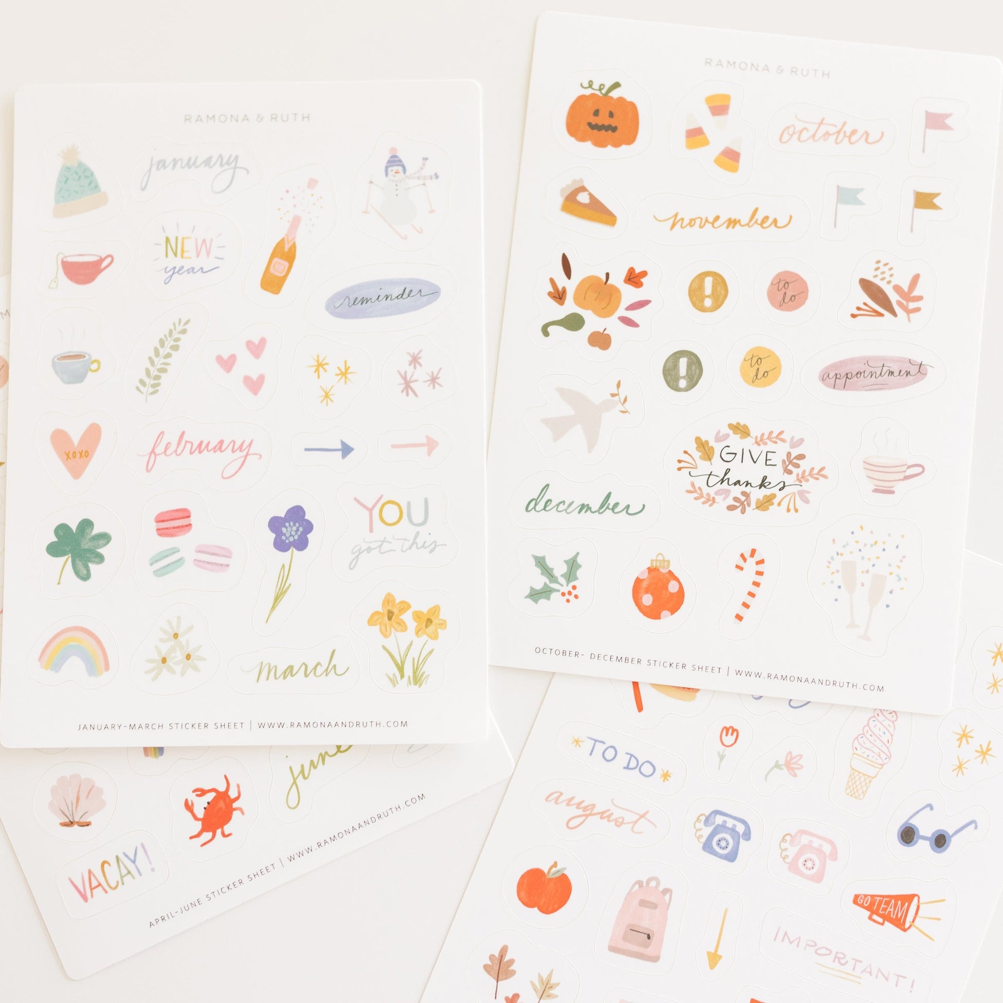 Seasonal Sticker Bundle | Ramona & Ruth