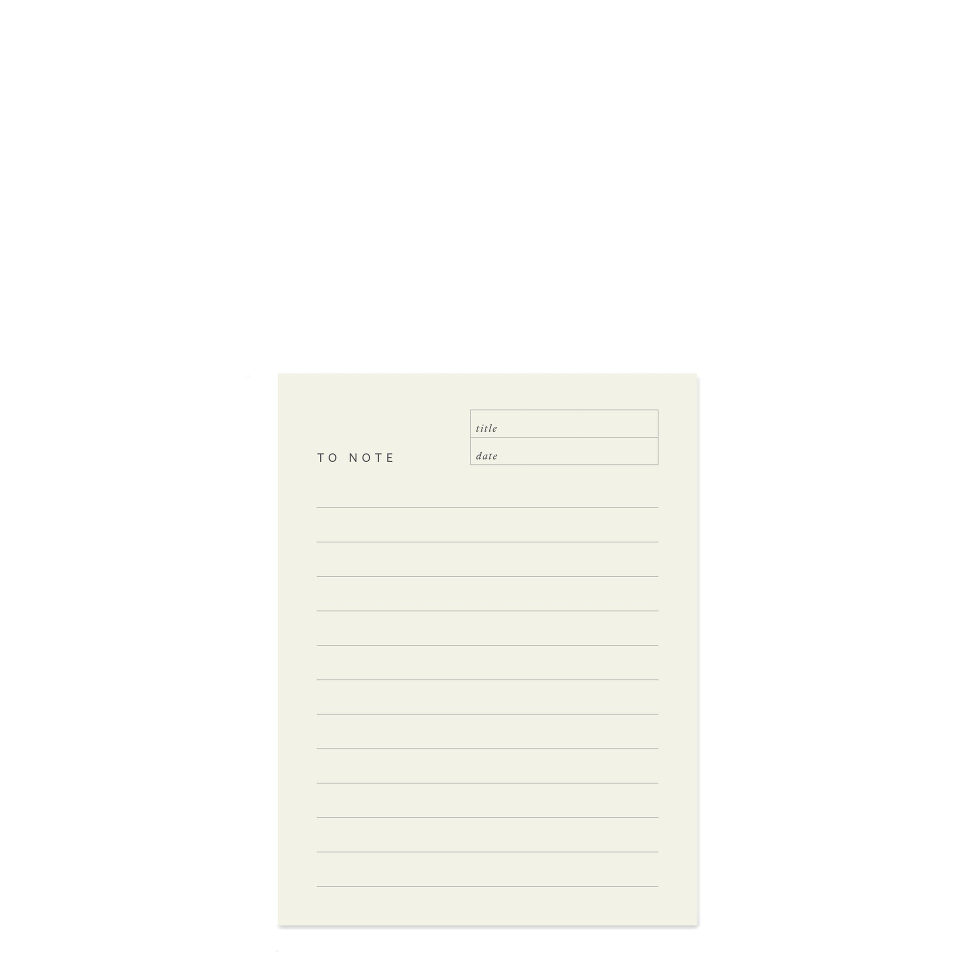 To Note Block Notepad | Ramona & Ruth