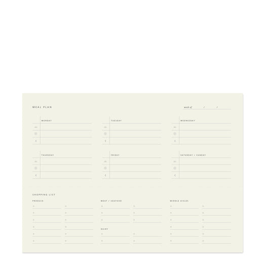 Weekly Meal Planner Notepad | Ramona & Ruth